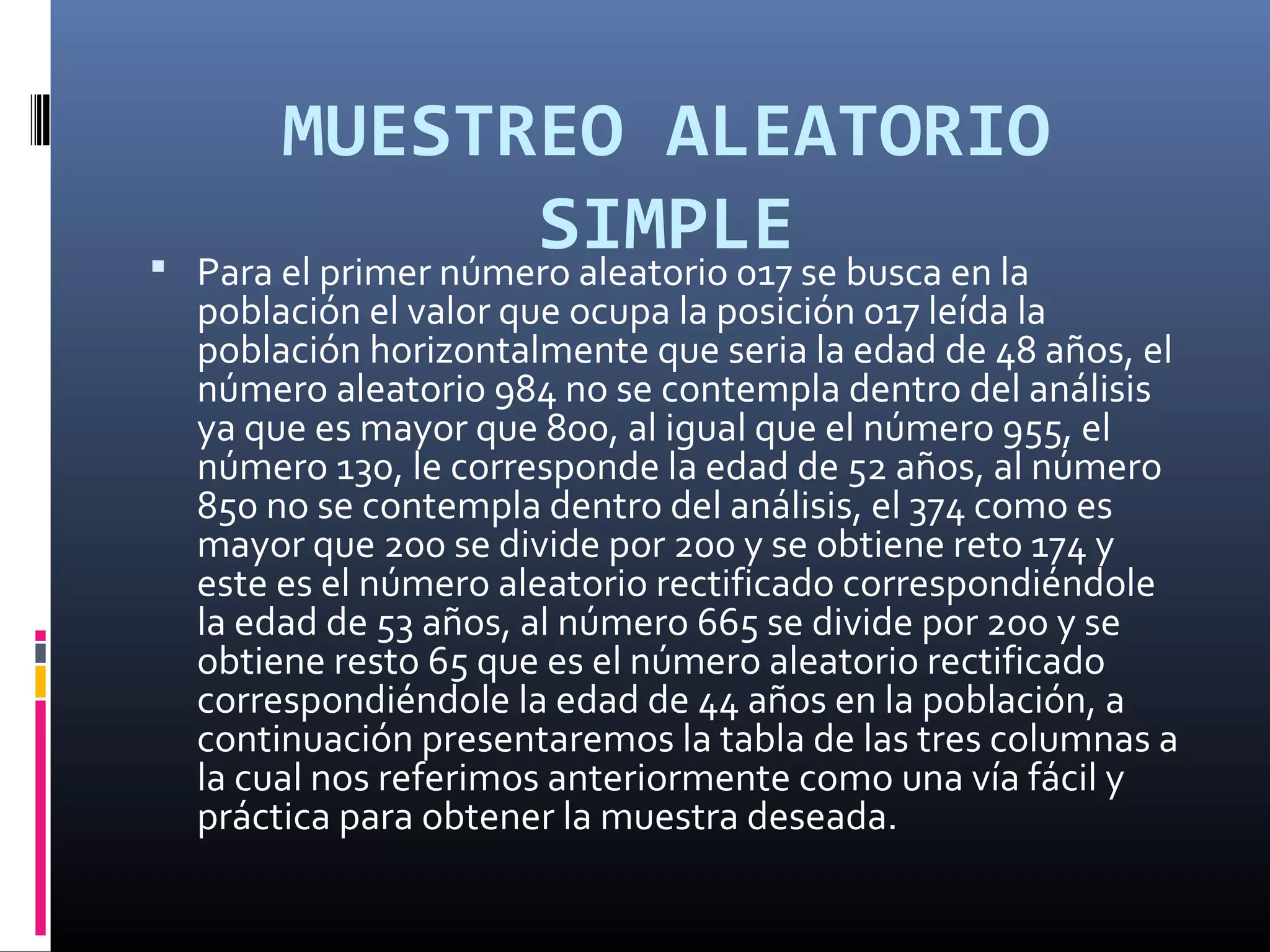 Muestreo aleatorio simple | PPT