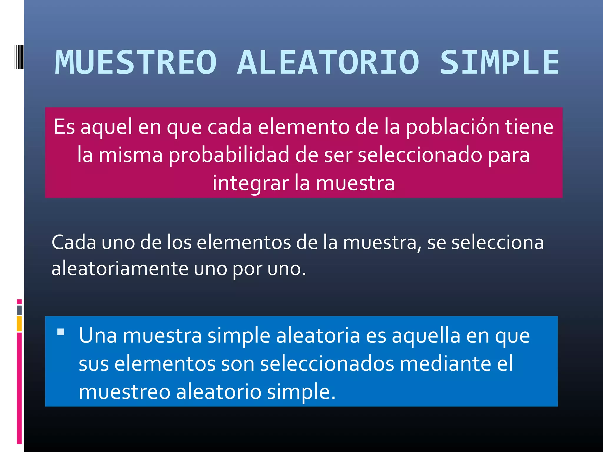 Muestreo aleatorio simple | PPT
