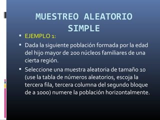 Muestreo aleatorio simple | PPT