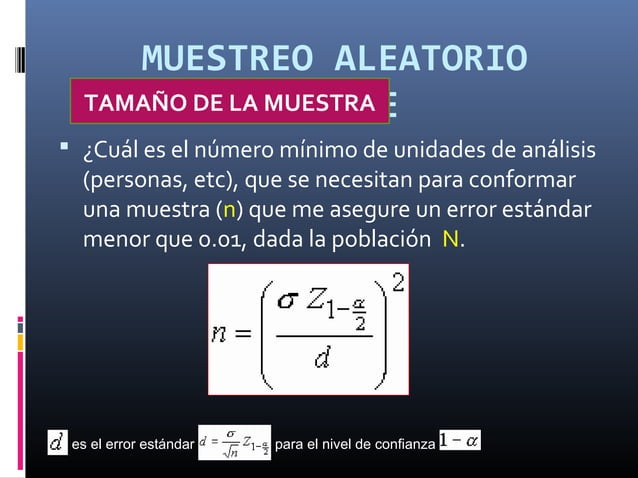 Muestreo aleatorio simple | PPT