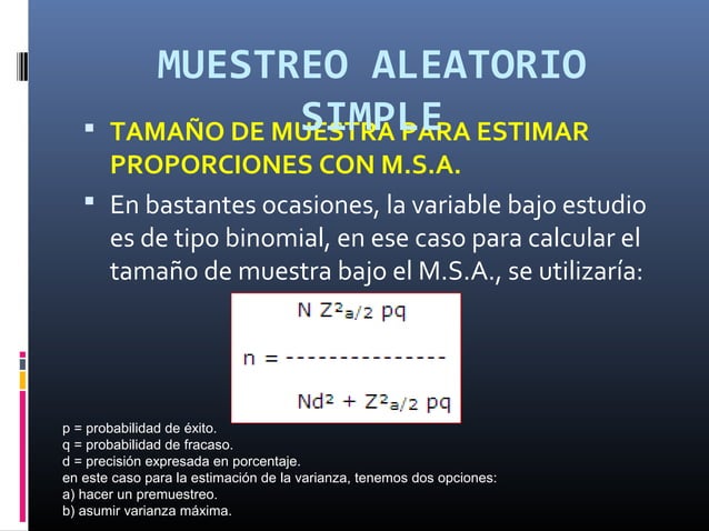 Muestreo aleatorio simple | PPT