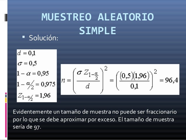 Muestreo aleatorio simple