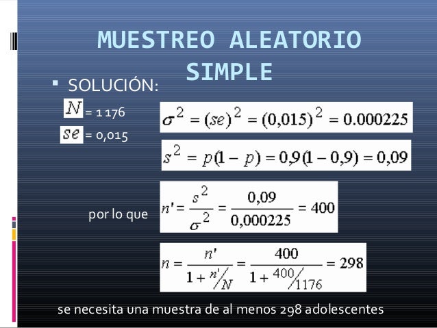 Muestreo aleatorio simple