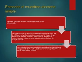 Muestreo aleatorio simple | PPTX