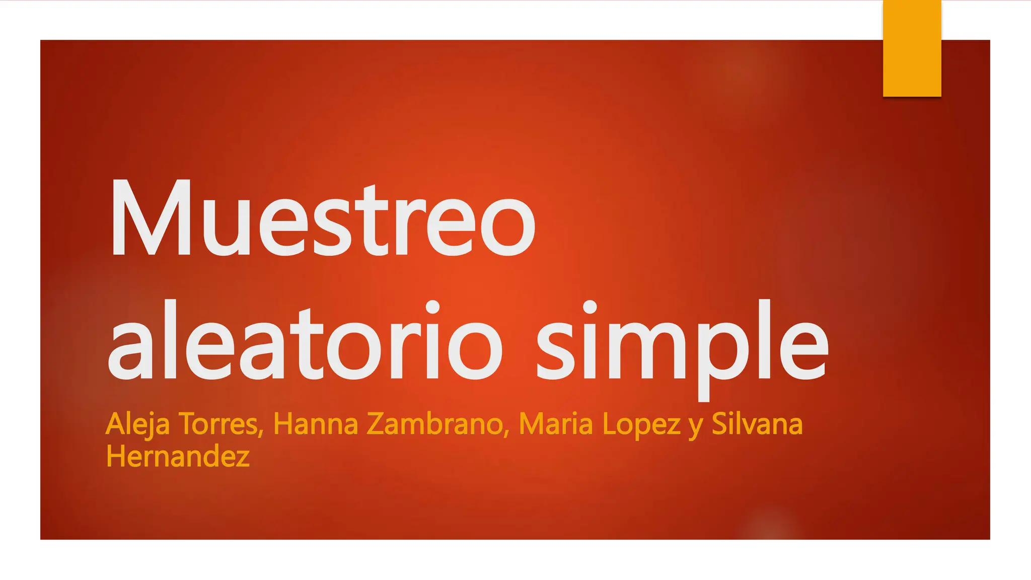 Presentación del muestreo aleatorio simple | PPTX