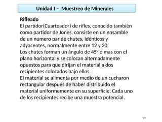 MUESTREO DE MINERALES, PARA DETERMINAR LA CALIDAD DE LA MATERIA PRIMA ...