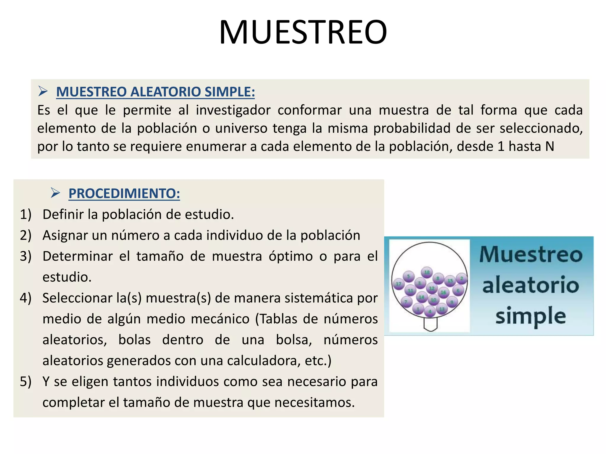 Muestreo Probabilístico y sus Métodos | PPTX