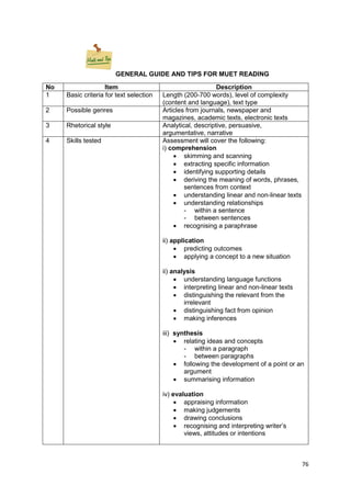 Muet module reading | PDF