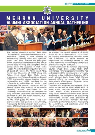 Mehran University Newsletter Vol-X, Issue-I, 2024 | PDF
