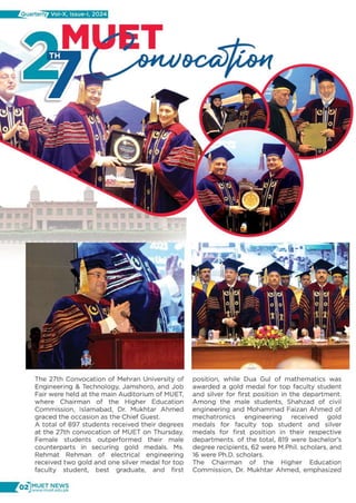 Mehran University Newsletter Vol-X, Issue-I, 2024 | PDF