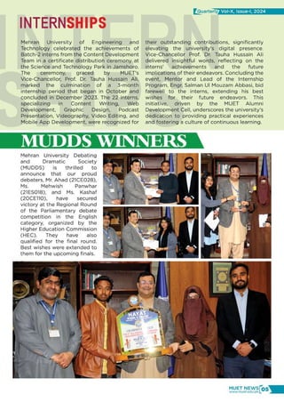 Mehran University Newsletter Vol-X, Issue-I, 2024 | PDF
