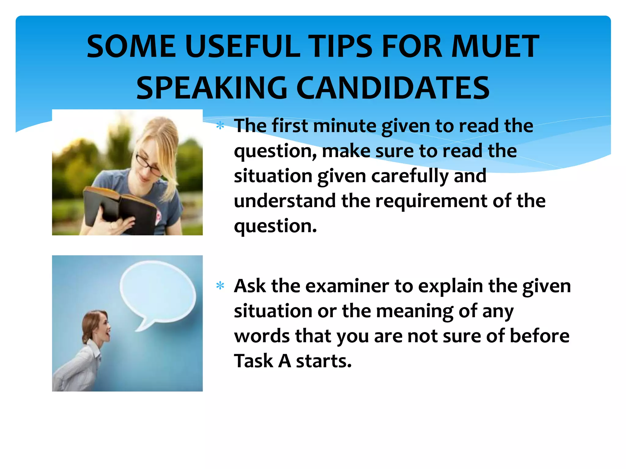 Muet speaking tips | PPTX