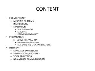 MUET Speaking Exam (UiTM Sri Iskandar) | PPTX