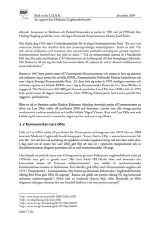En rapport om Vänsterpartiet Kommunisterna. | PDF