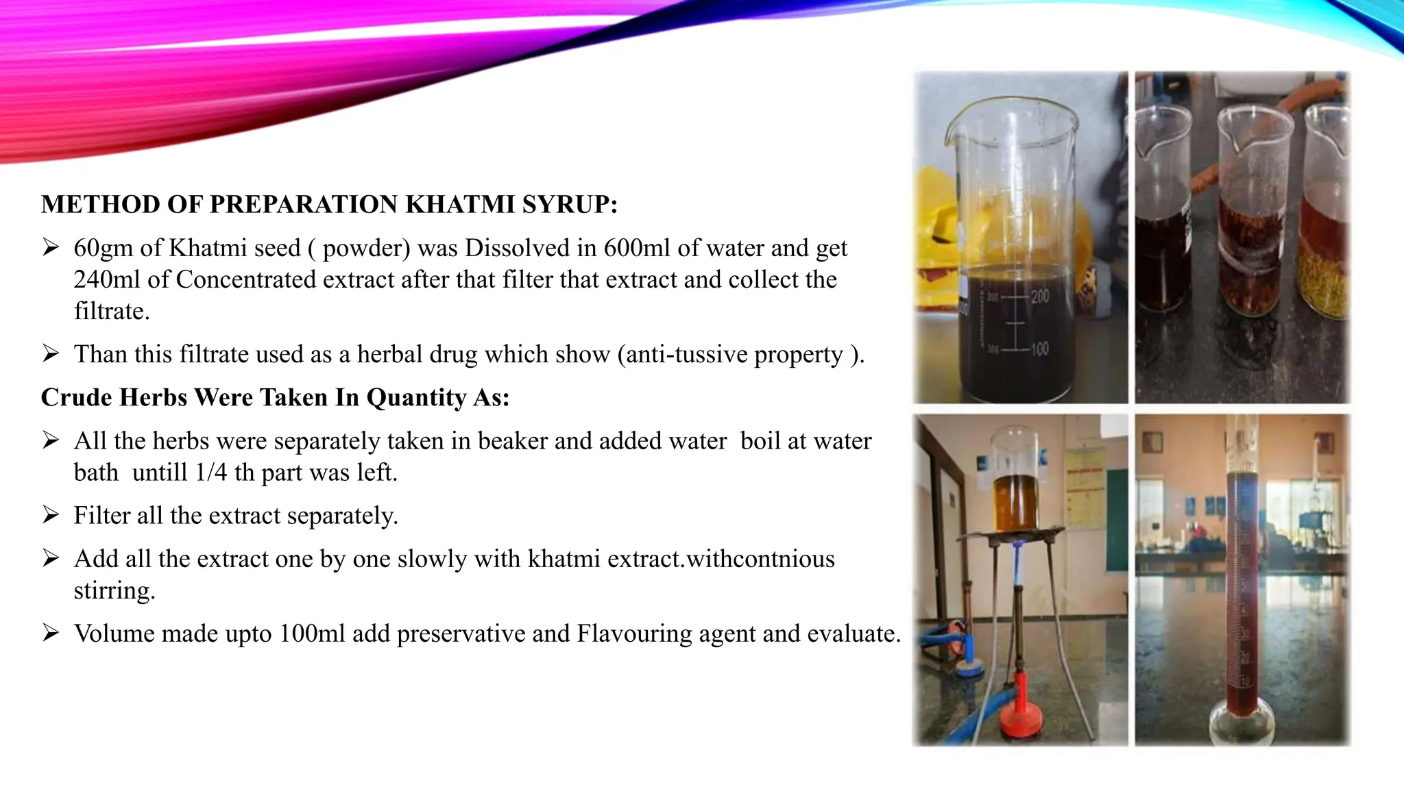 Formulation and Evaluation of Herbal Cough Syrup Khatmi(Althea ...
