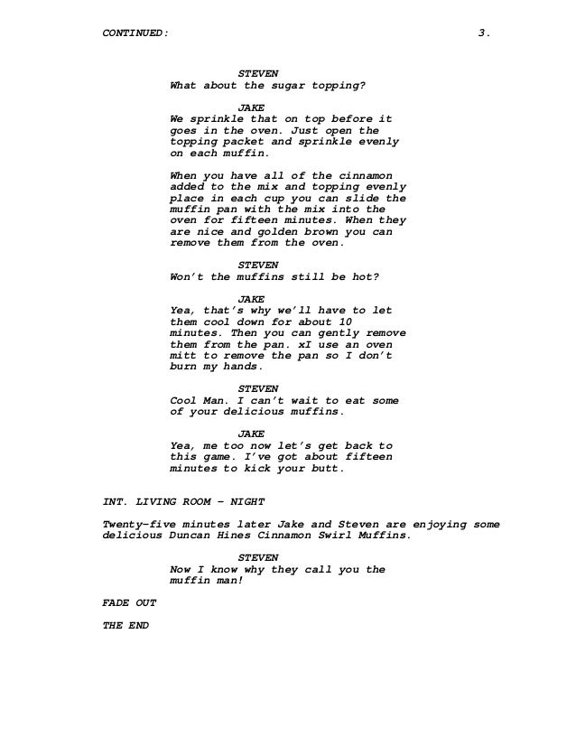 Muffin Man How-To Script Concept