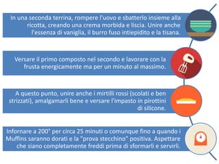 Ricetta: Muffins alla vaniglia e mirtilli rossi | PPT