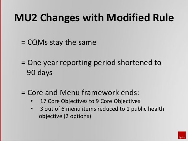 Meaningful Use Final Rule Updates 2015