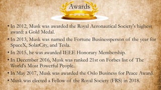 Elon Musk | PPTX | Celebrity Relationships | Pop Culture