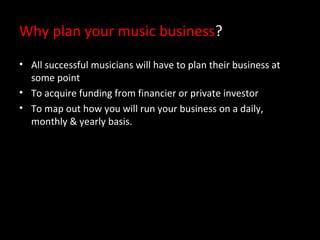 Music Business Planning | PPT