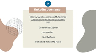 MANUFACTURING PROCESS - MUG | PPTX