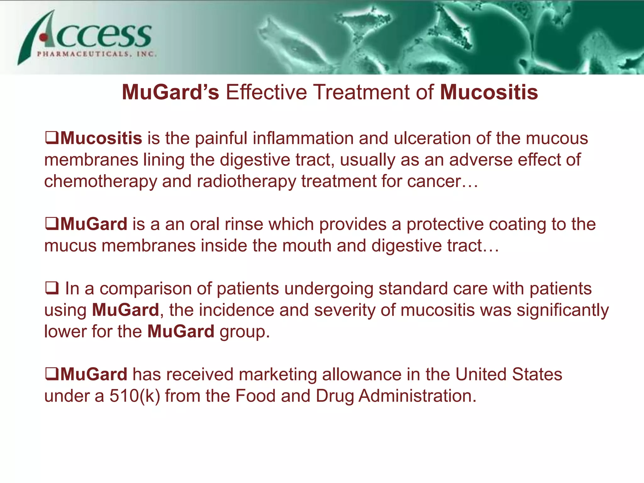 MuGard for Oral Mucositis | PPTX