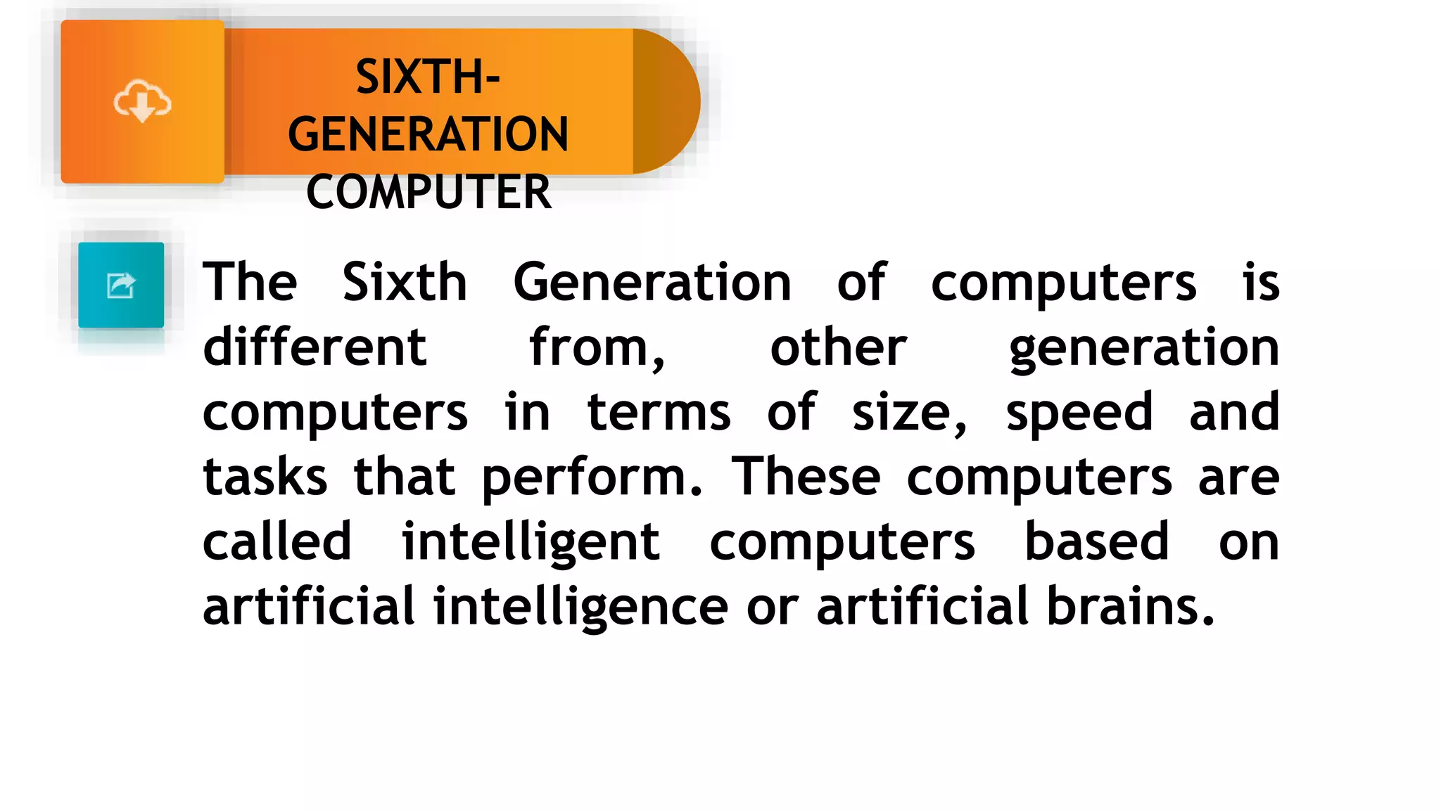 THE 6th GENERATIONS OF COMPUTERS . | PPTX