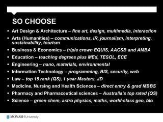 Monash University 2014 for Slide Share | PPTX