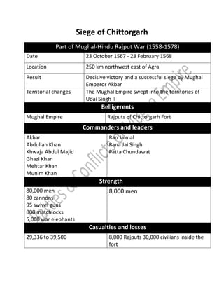 Battles & Conflicts of Mughal Empire | PDF