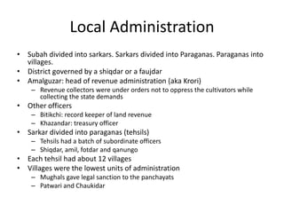 Mughal administration | PPTX
