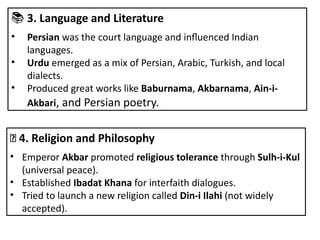 Mughal contribution in culture of indian subcontinent.pptx