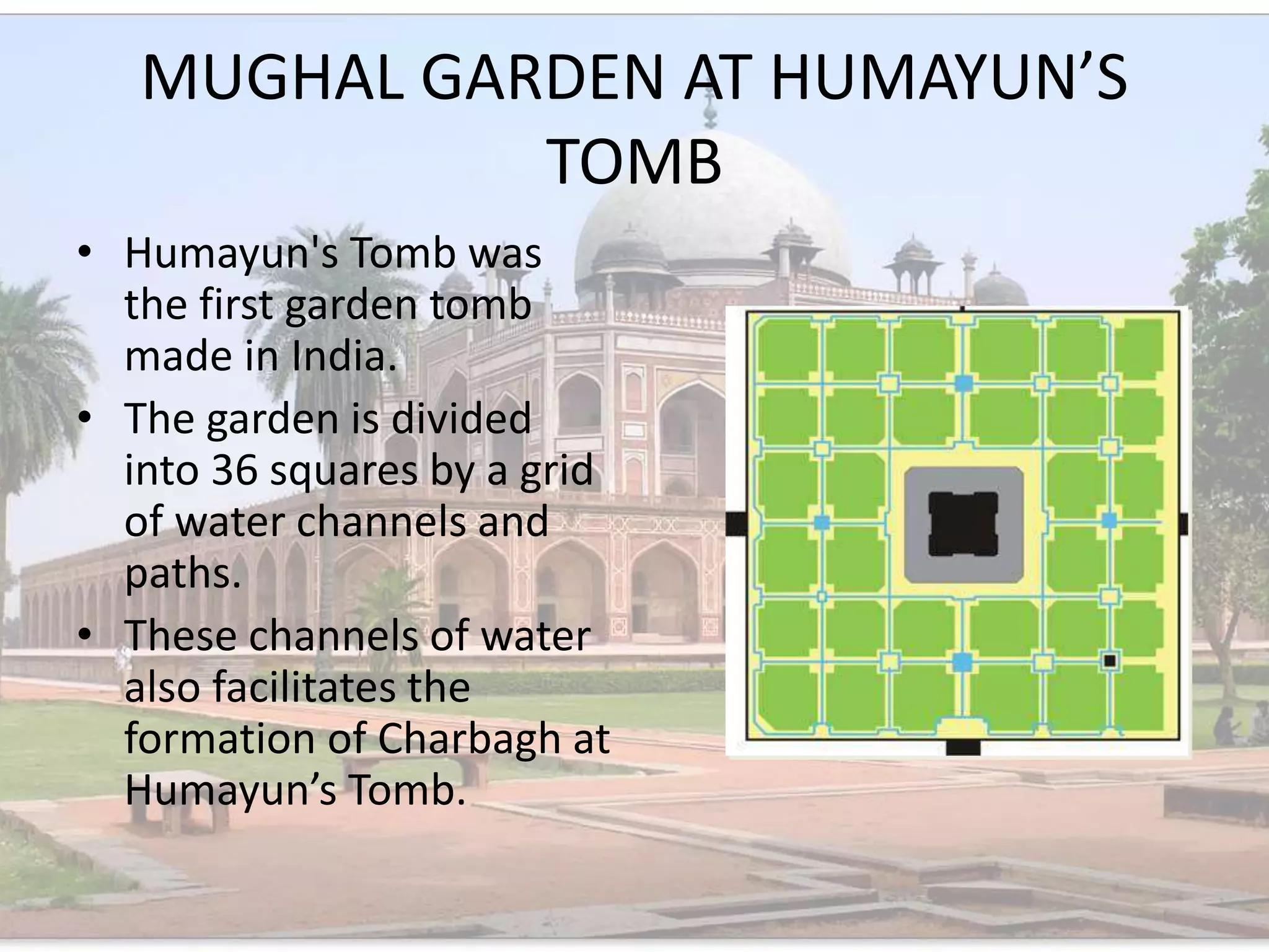 Mughal gardens architecture | PPTX