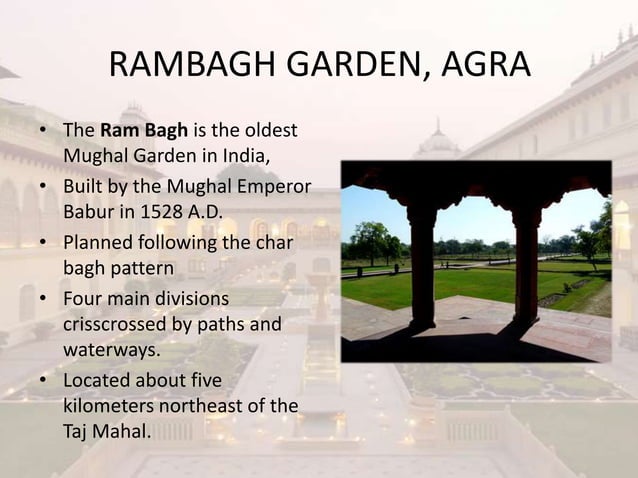 Mughal gardens architecture | PPTX | Gardening | Home & Garden