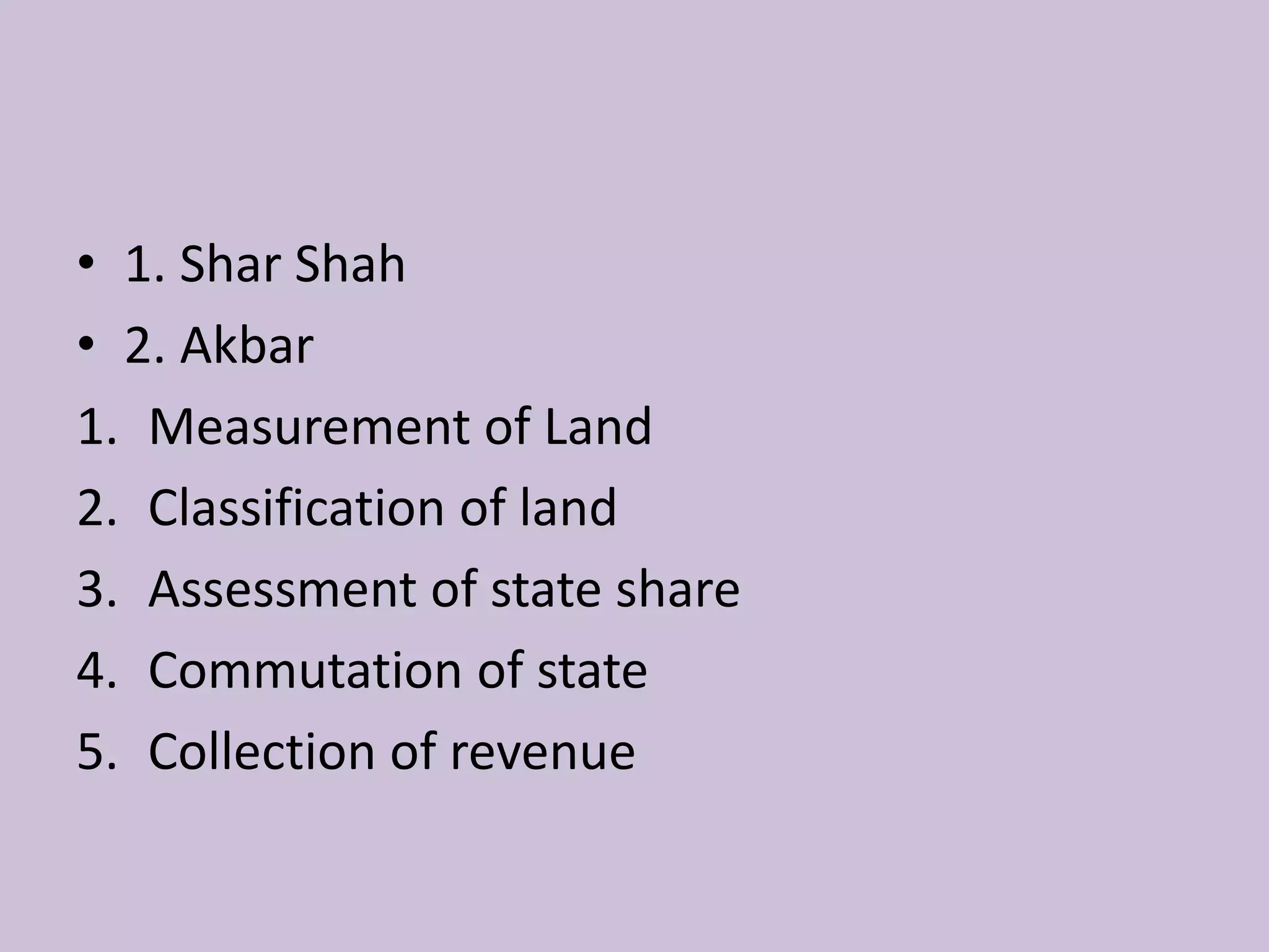 Mughal land Revenue System | PPTX