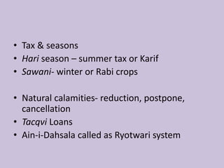 Mughal land Revenue System | PPTX