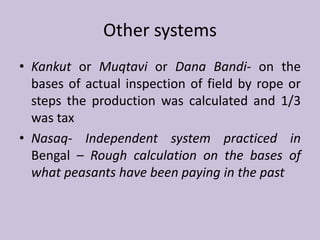 Mughal land Revenue System | PPTX