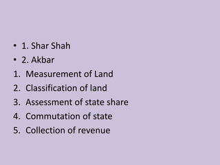 Mughal land Revenue System | PPTX