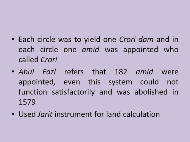 Mughal land Revenue System | PPTX | Islam | Religion & Spirituality