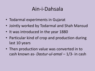 Mughal land Revenue System | PPTX