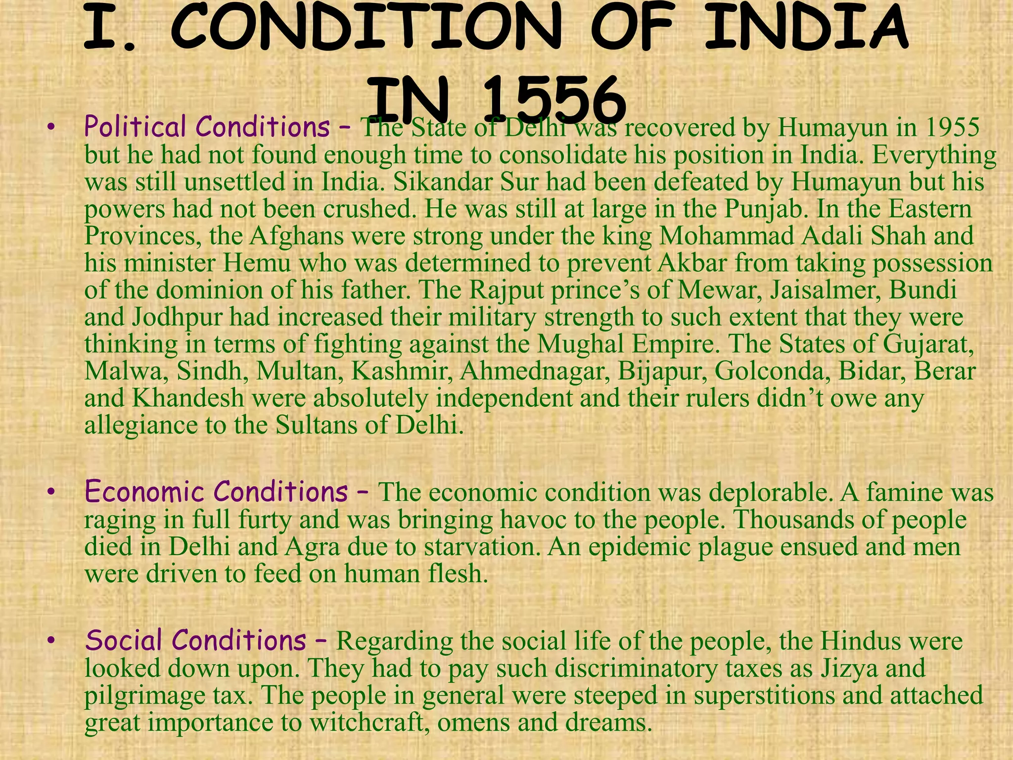 The Mughal Period | PPTX
