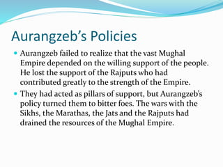 Decline of Mughals (1707-1857) -History of SubContinent | PPTX