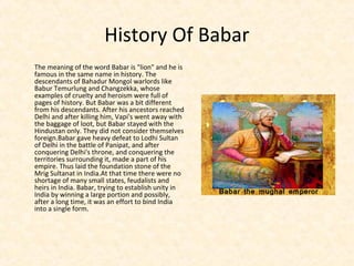 MUGHALS KINGS OF AGRA | PPT