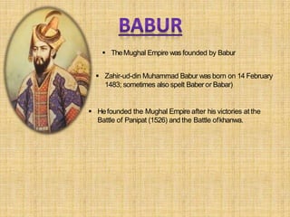 Rise of Mughal Empire (1625-1707)- History of SubContinent | PPTX