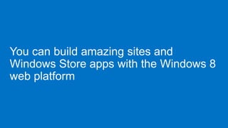 Building Windows Store apps with HTML & Javascript | PPT