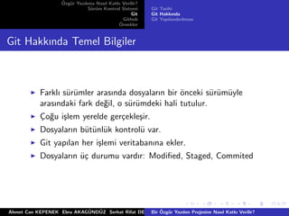 Özgür Yazılıma Nasıl Katkı Verilir - Mugla Semineri | PPT