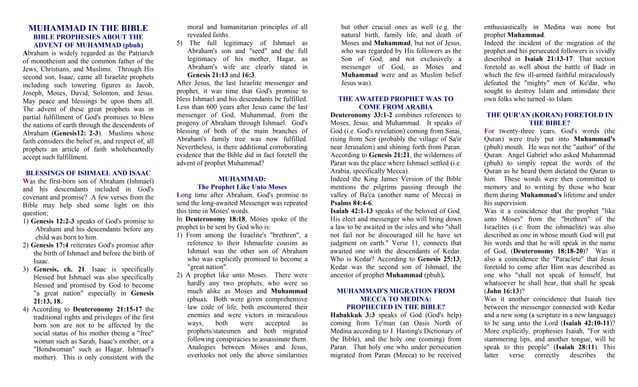 Muhammad In The Bible | PDF