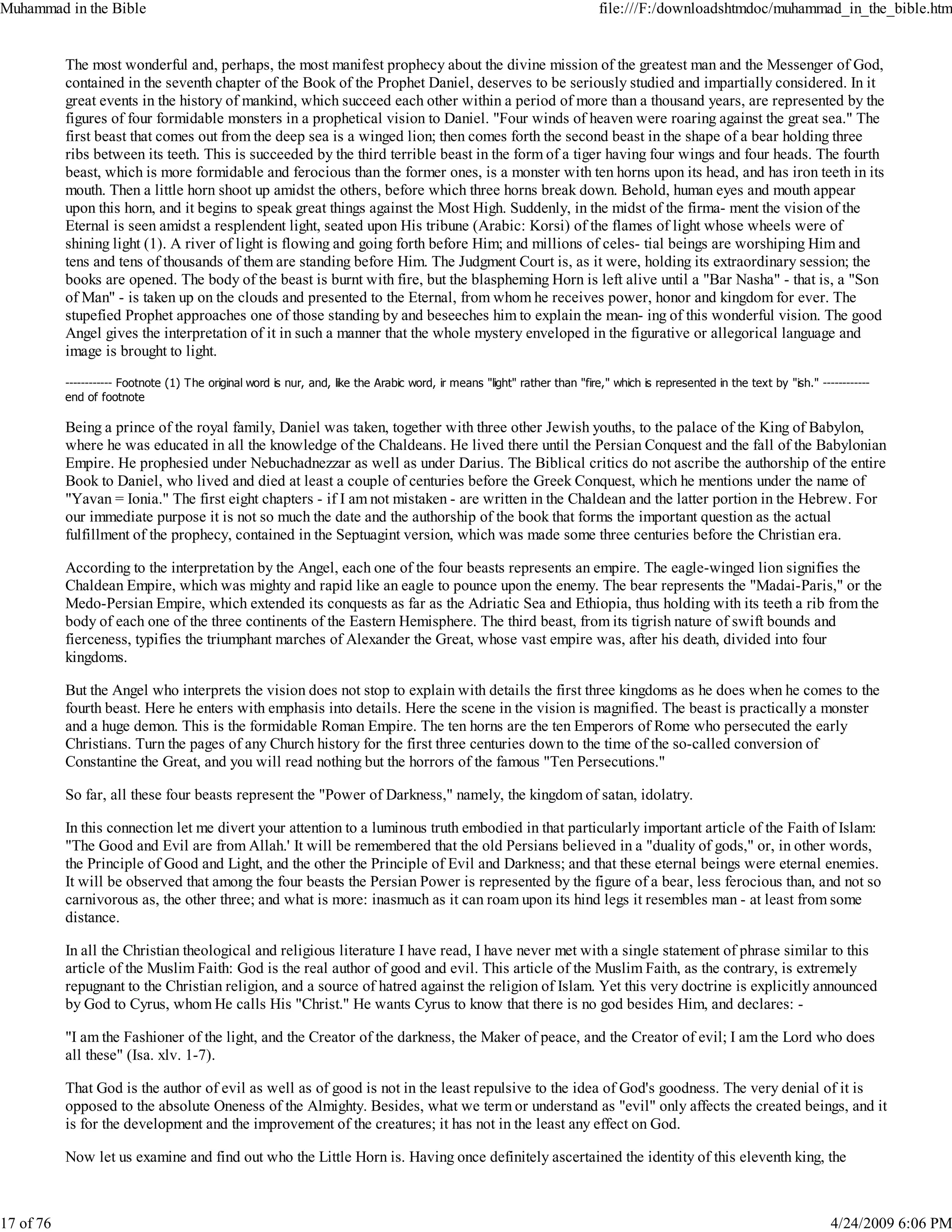 Muhammad in the Bible | PDF