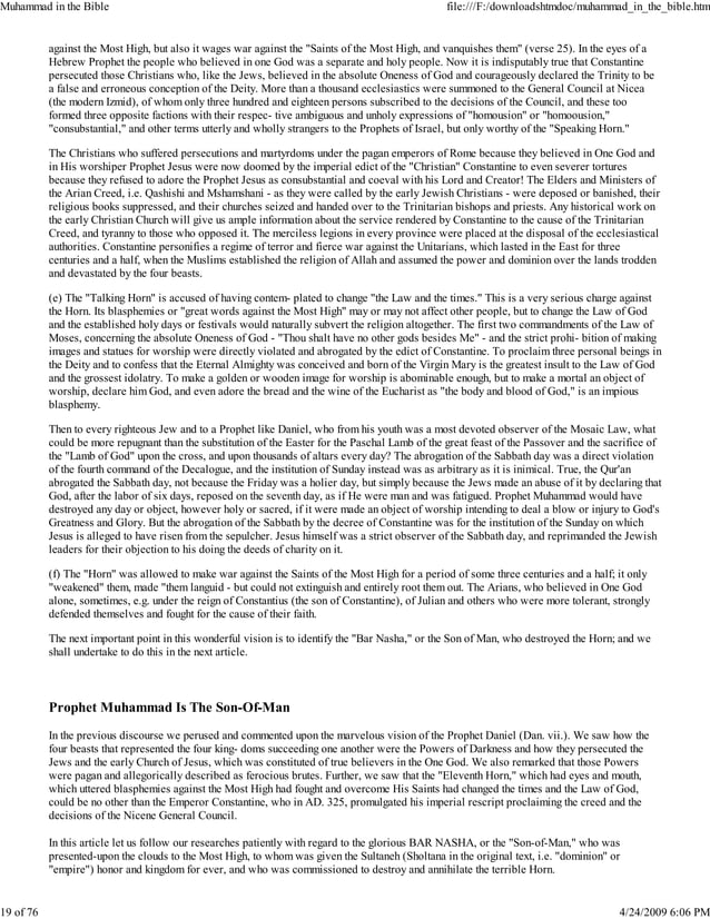 Muhammad in the Bible | PDF