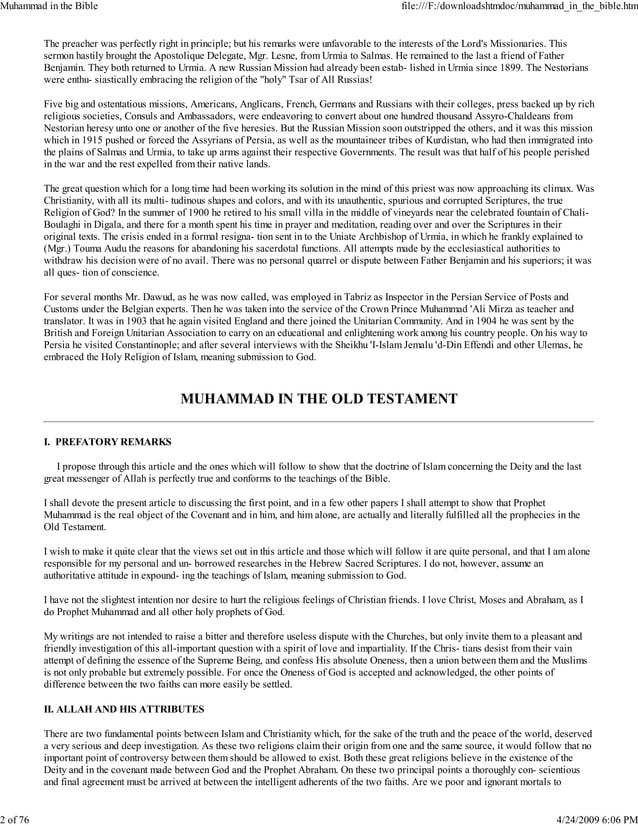 Muhammad in the Bible | PDF
