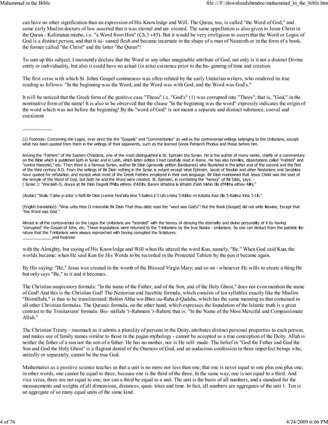 Muhammad in the Bible | PDF